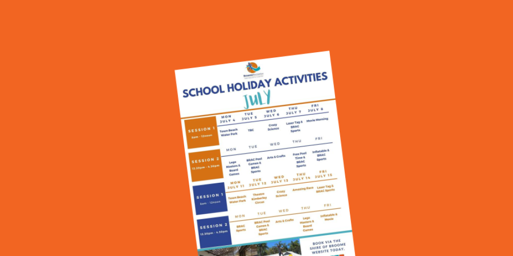July School Holiday Program Announced