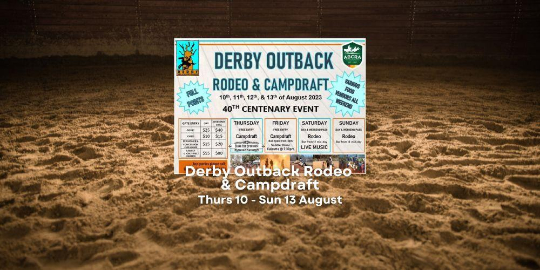 Derby Outback Rodeo & Campdraft 2023