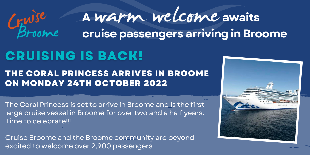 A warm welcome awaits cruise passengers arriving in Broome